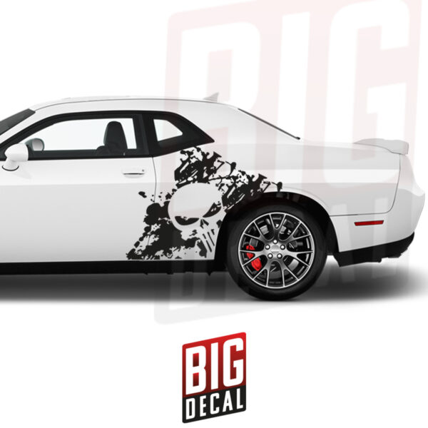 Splash Skull Decals For Dodge Challenger Or Charger Side Vinyl Decal ...