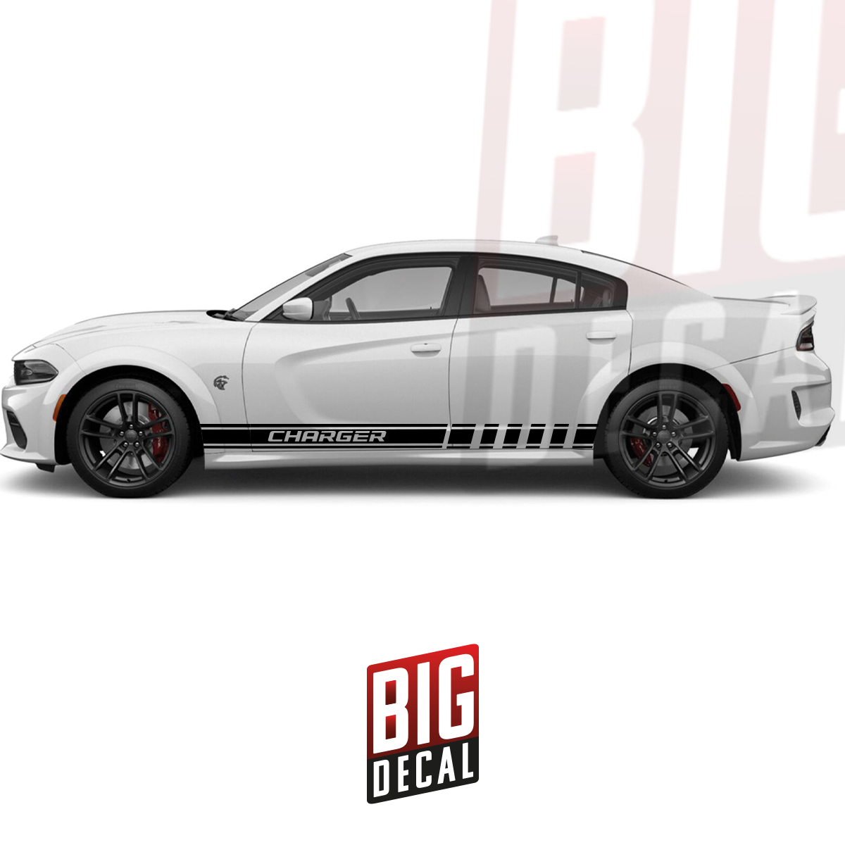 Stripes Rocker Panel Decals For Dodge Charger Side Vinyl Decal – Big ...