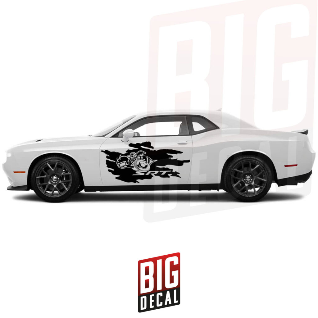 Scat Pack SRT Splash Decals For Dodge Challenger Or Charger Side Vinyl ...