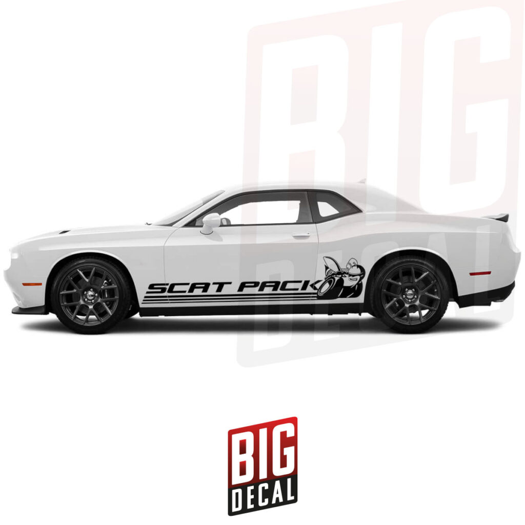 Dodge Challenger SCAT PACK Side Vinyl Decals Graphics Sticker – Big Car ...