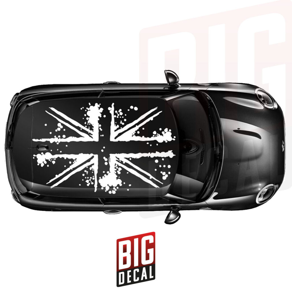 Mini Cooper Hood UK Flag Decal – Hood UK Flag Decal – Big Car Decal